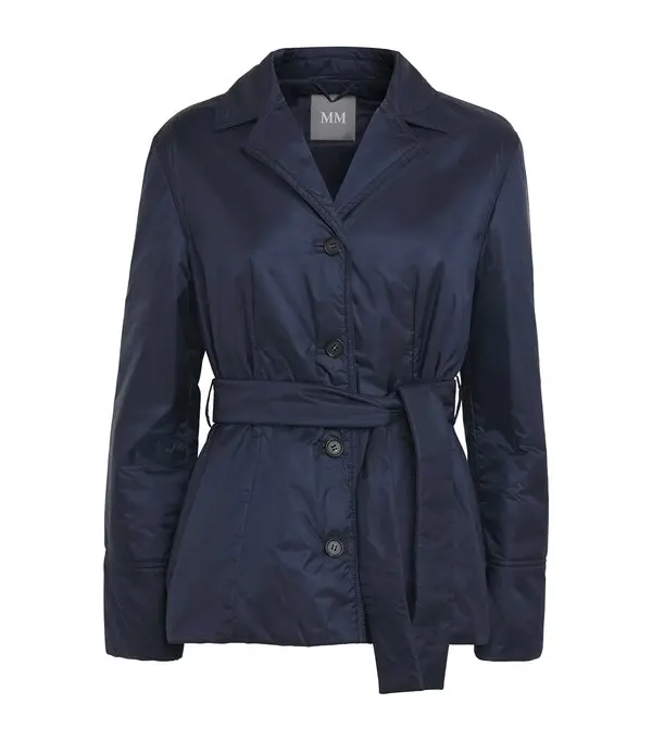 Max Mara Padded Belted Jacket - Blue