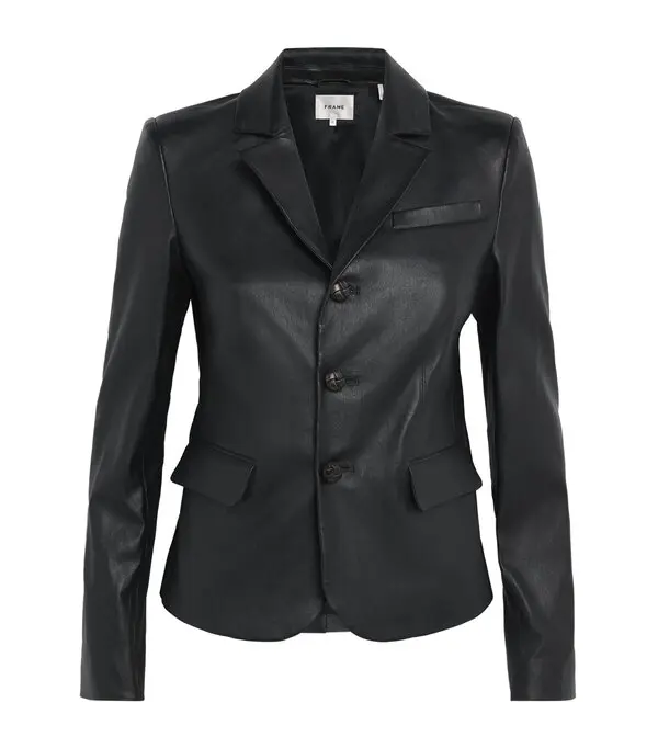 FRAME Leather Blazer