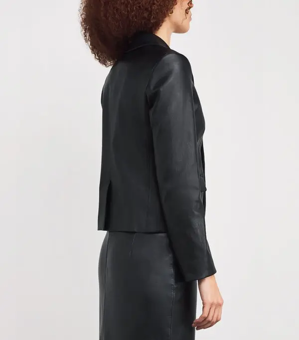 FRAME Leather Blazer