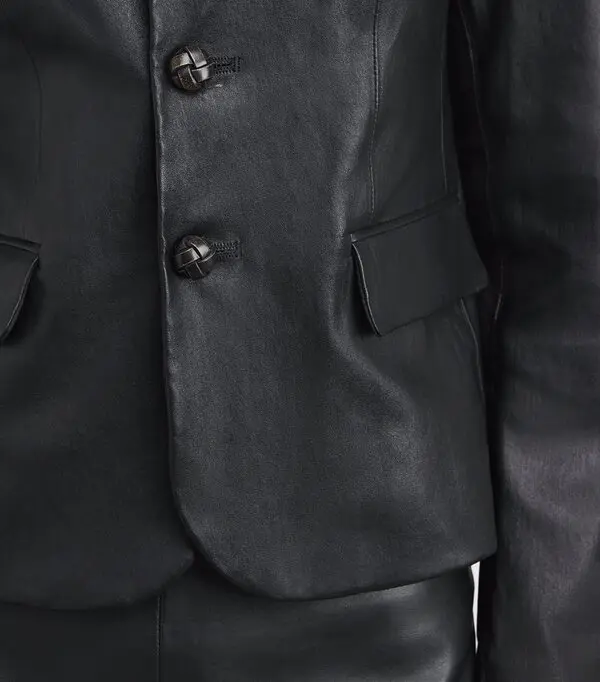 FRAME Leather Blazer