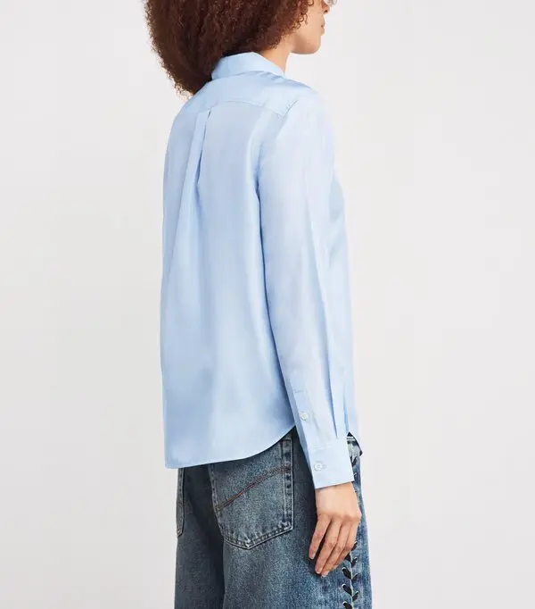 FRAME Silk Stripe Oxford Shirt