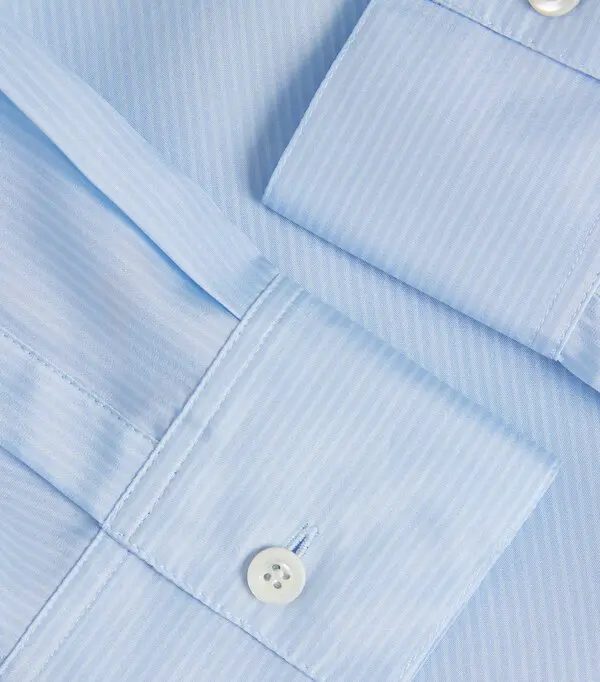 FRAME Silk Stripe Oxford Shirt