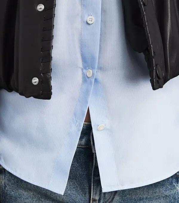 FRAME Silk Stripe Oxford Shirt