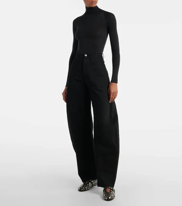 Alaïa Studded Leather Ballet Flats