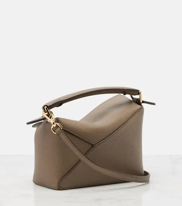 Loewe Puzzle Edge Mini Leather Top-handle Bag - Brown