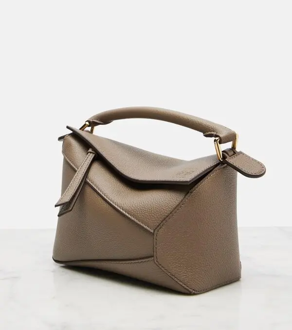 Loewe Puzzle Edge Mini Leather Top-handle Bag - Brown