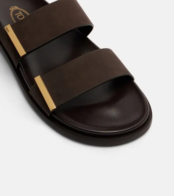 TOD'S Suede Slingback Sandals