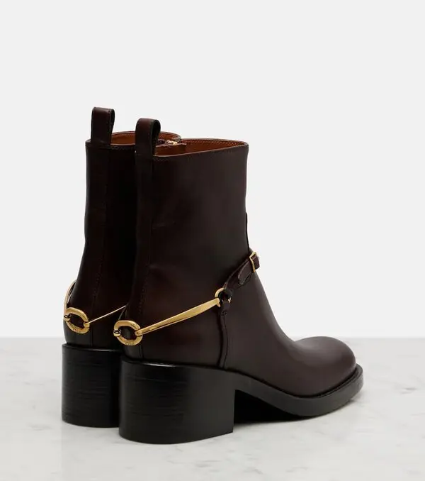 Chloé Dakota 60 Leather Ankle Boots