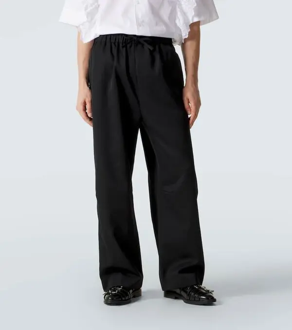 Simone Rocha Crepe Satin Wide-leg Pants