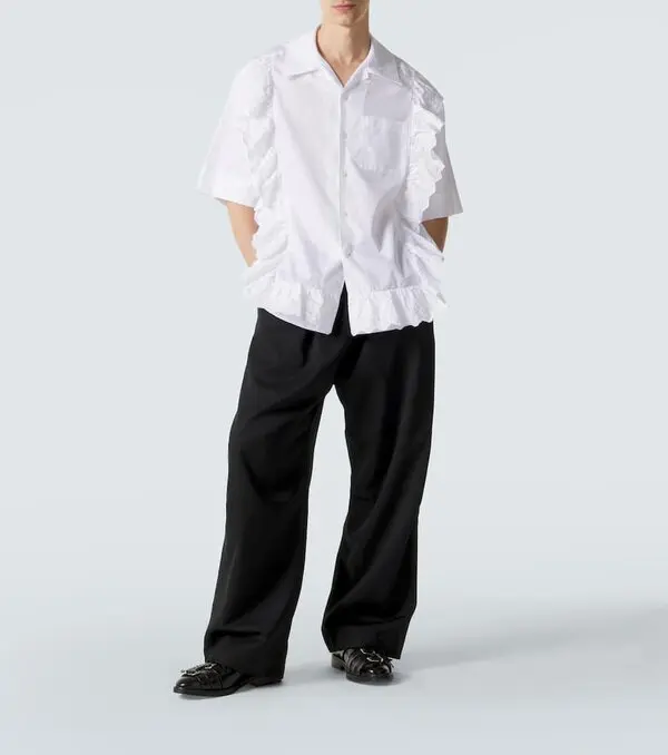 Simone Rocha Crepe Satin Wide-leg Pants
