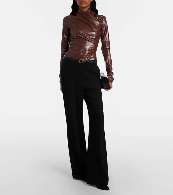 MUGLER Draped Bodysuit