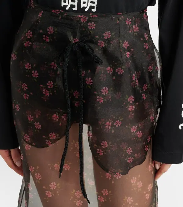 Simone Rocha Floral Midi Skirt