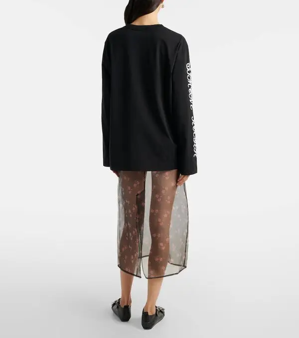 Simone Rocha Floral Midi Skirt