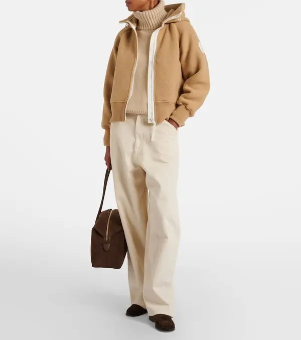 Canada Goose Chilliwack Wool-blend Fleece Bomber Jacket - Beige