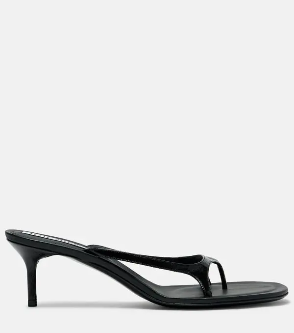Acne Studios 60 Patent Leather Sandals - Black