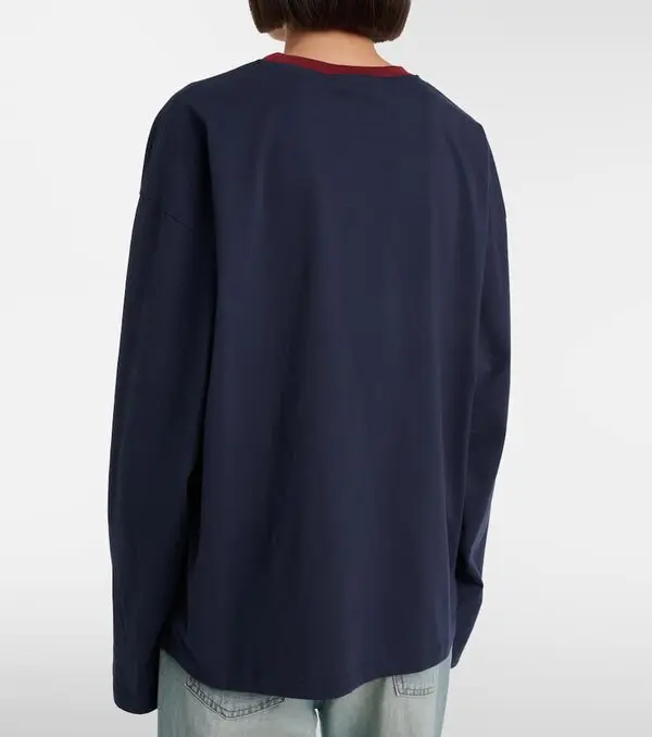 Miu Miu Logo Cotton Jersey T-shirt