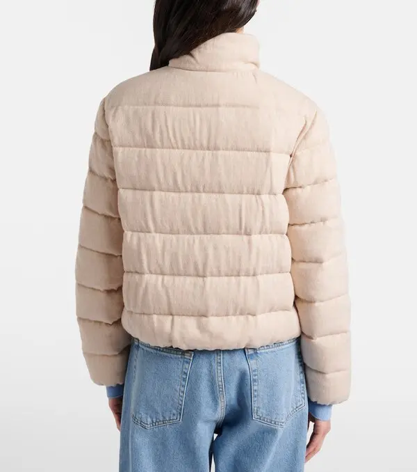Moncler Agastache Cashmere And Linen Down Jacket