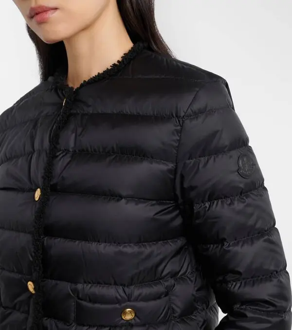 Moncler Fleurs Quilted Down Jacket - Black