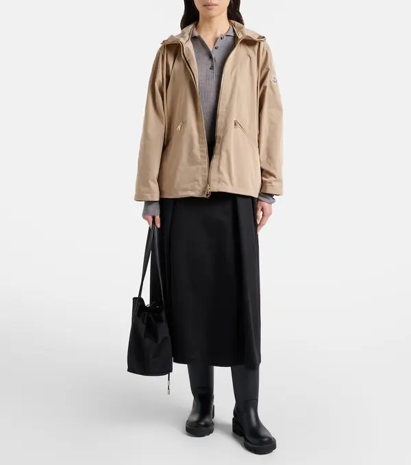 Moncler Cassiopea Gabardine Jacket - Beige