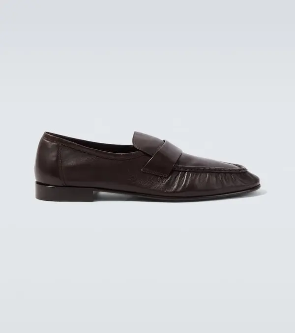 THE ROW Leather Loafers - Brown