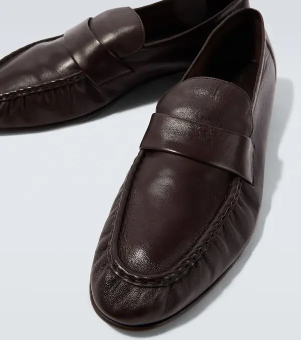THE ROW Leather Loafers - Brown