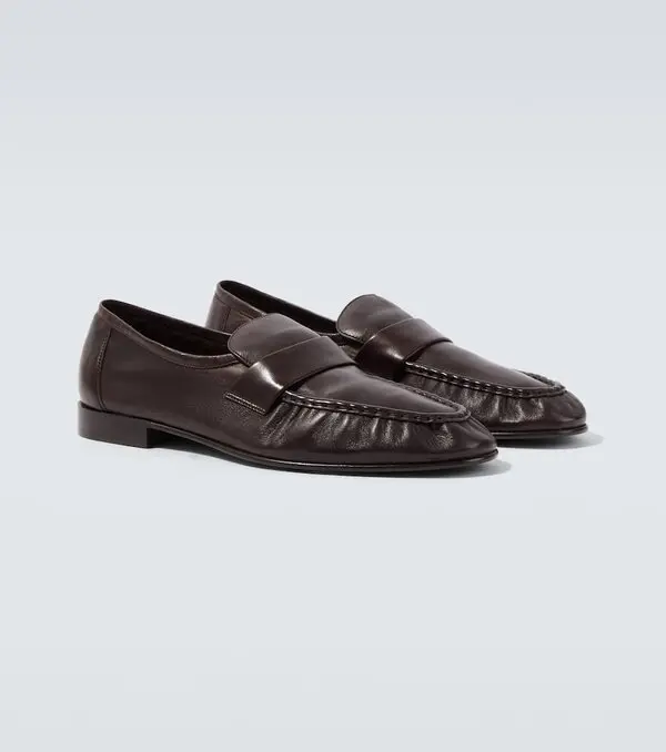 THE ROW Leather Loafers - Brown
