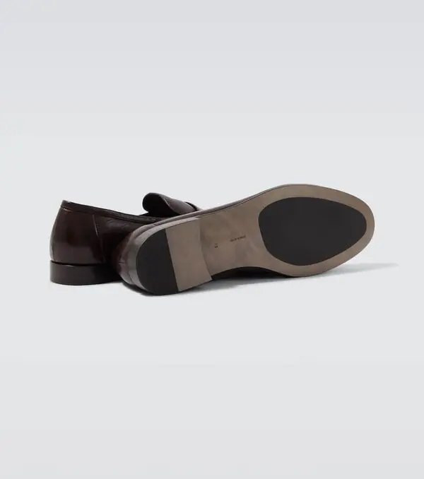 THE ROW Leather Loafers - Brown