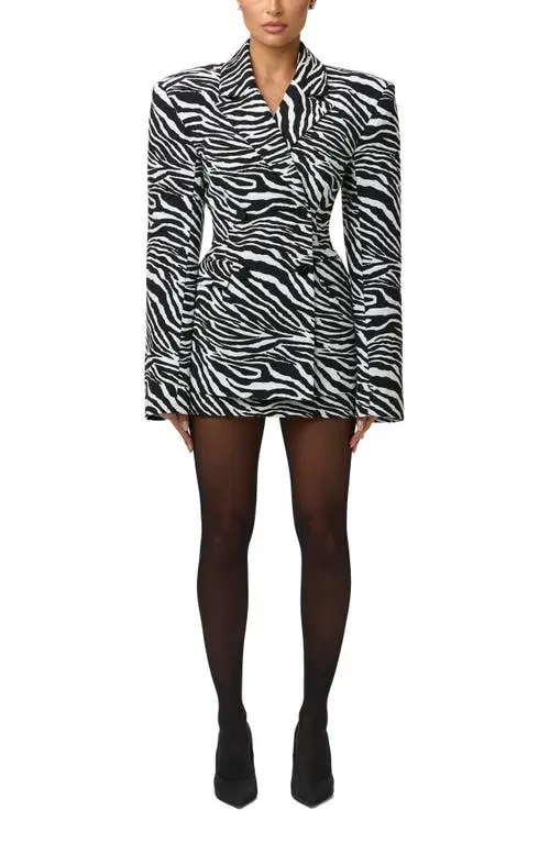 Naked Wardrobe Jacquard Zebra Stripe Mini Skirt