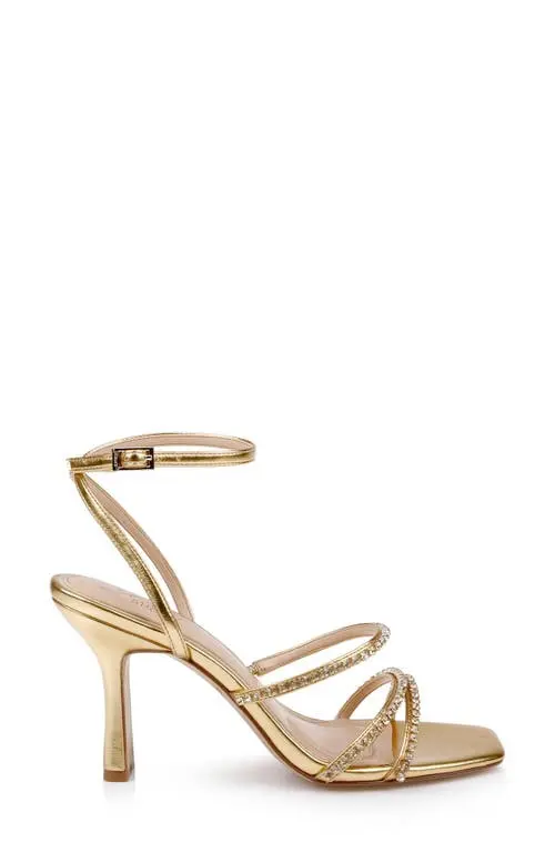 Badgley Mischka Paulette Ankle Strap Sandal - Gold Metallic