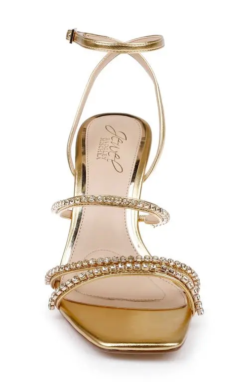 Badgley Mischka Paulette Ankle Strap Sandal - Gold Metallic