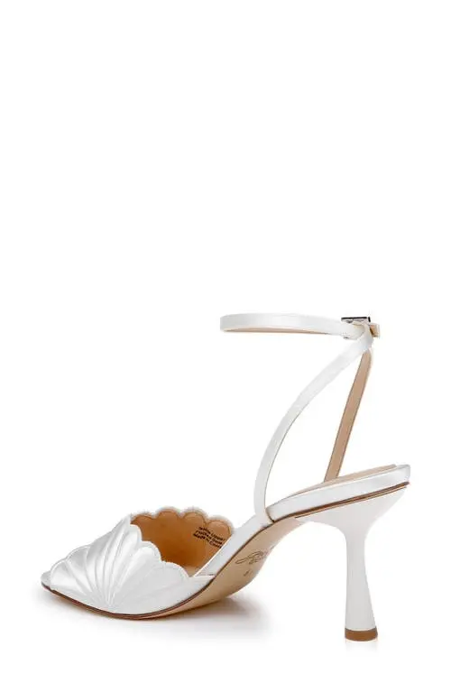 Badgley Mischka Paradise Ankle Strap Sandal - Ivory Satin