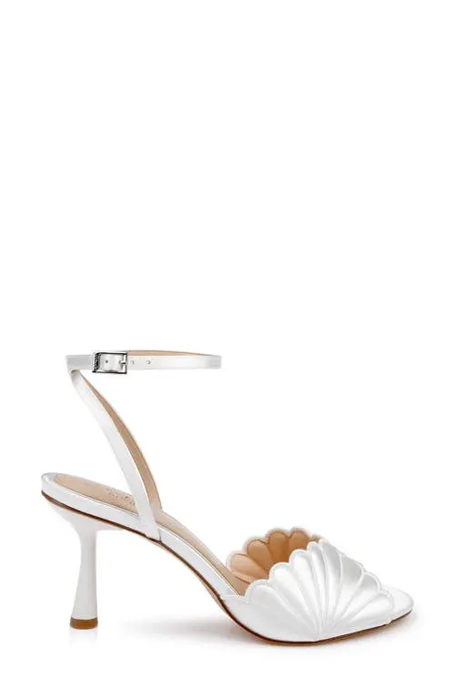 Badgley Mischka Paradise Ankle Strap Sandal - Ivory Satin