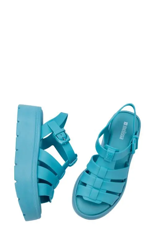 Melissa Platform Slingback Fisherman Sandals - Blue