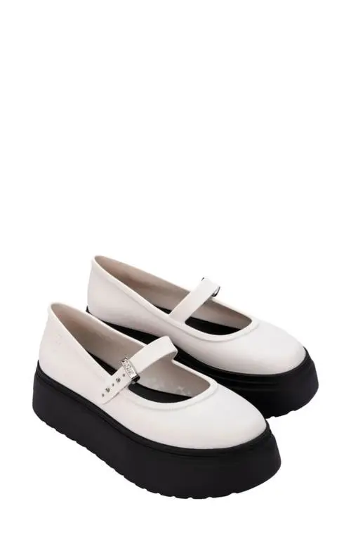 Melissa Soft Ballerina Platform Mary Jane - Black/white