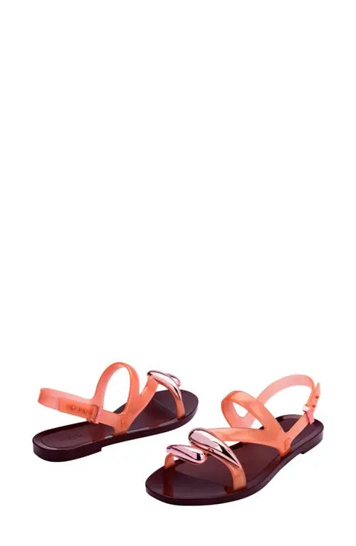 Melissa Iris Slingback Sandal - Burgundy/orange