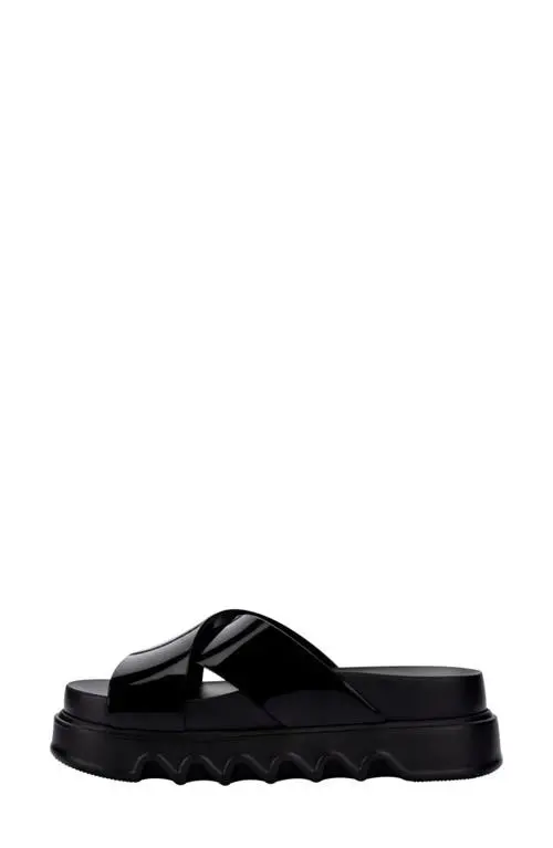 Melissa Cozy Cross Platform Slide Sandal - Black