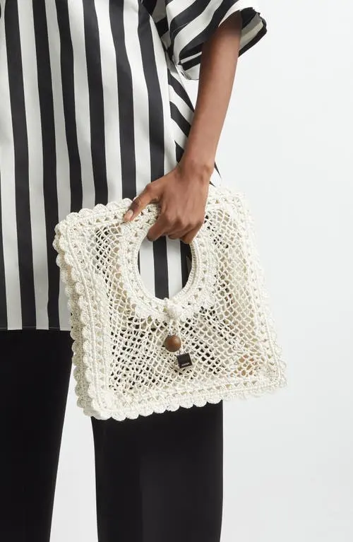 Jacquemus Small Spiaggia Square Lace Bag