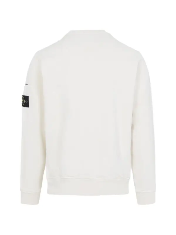 Stone Island Sweatshirt With Sleeve Logo - White