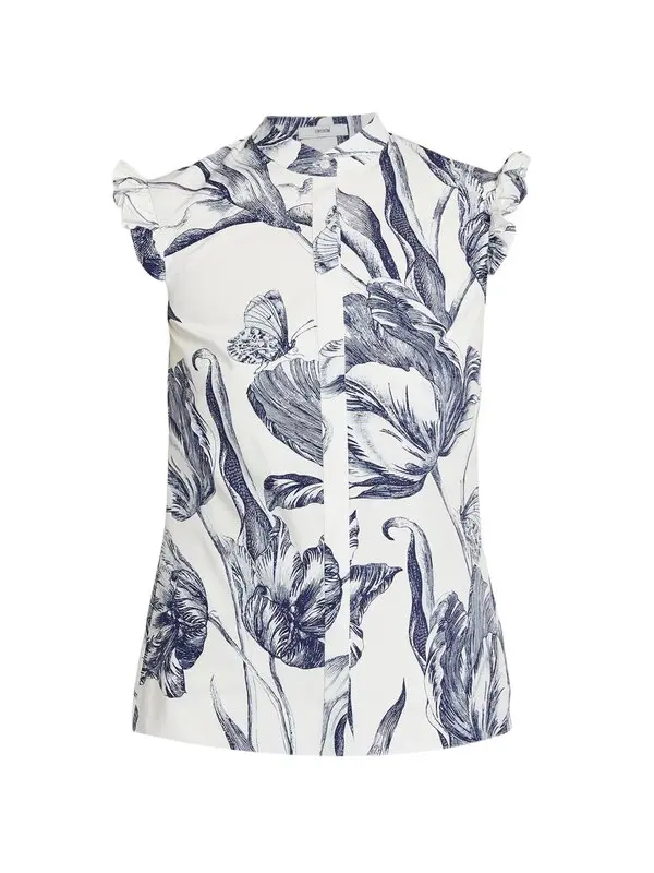 Erdem Floral Print Top - White