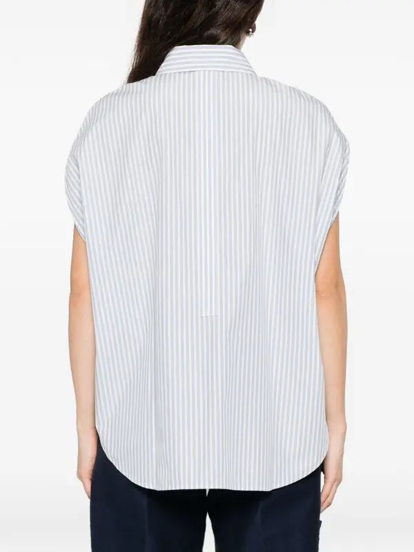 Woolrich Striped Cotton Shirt - Sky Blue