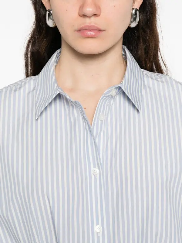 Woolrich Striped Cotton Shirt - Sky Blue