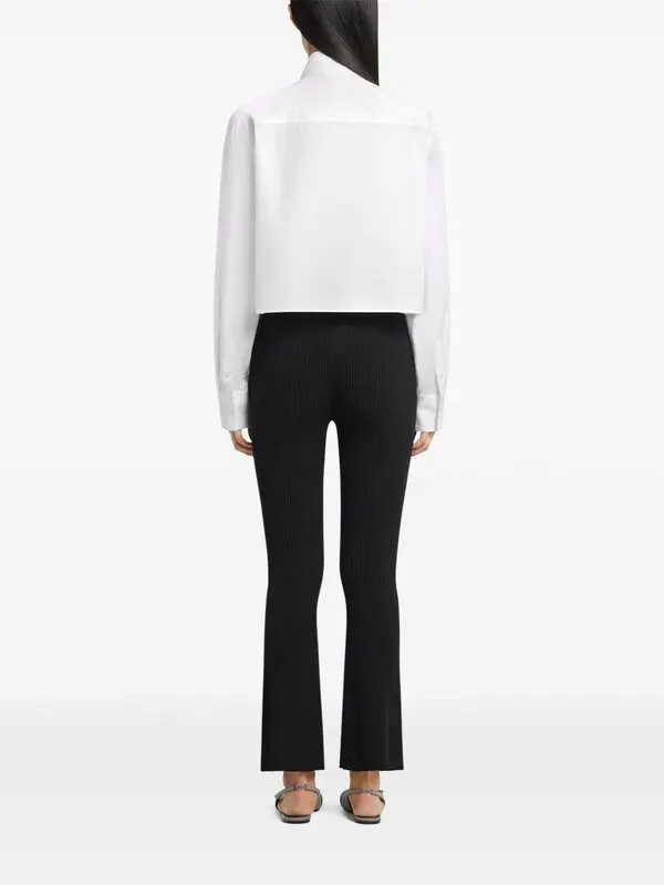 COURREGES Ribbed Knitted Capri Trousers