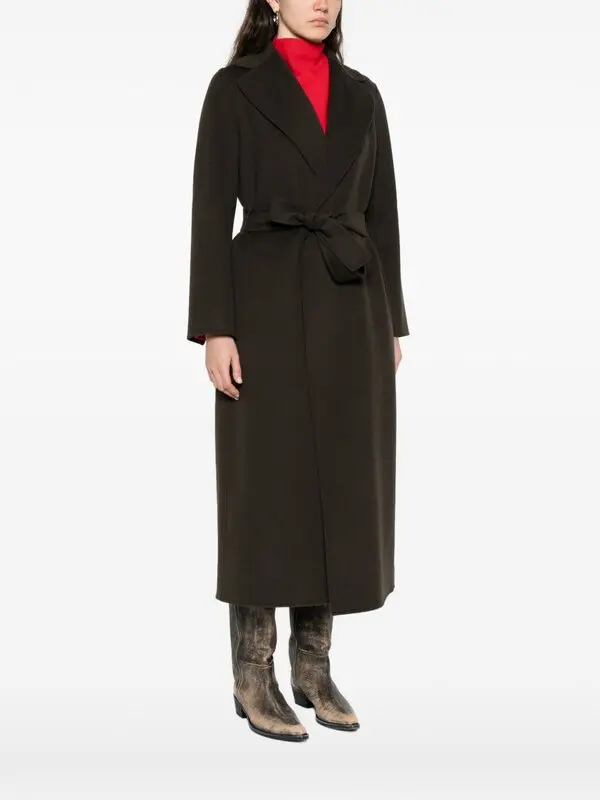 Max Mara Wool Long Coat - Green