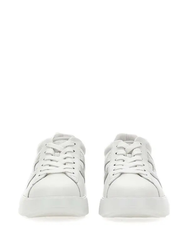Hogan Rebel Leather Sneakers - Silver