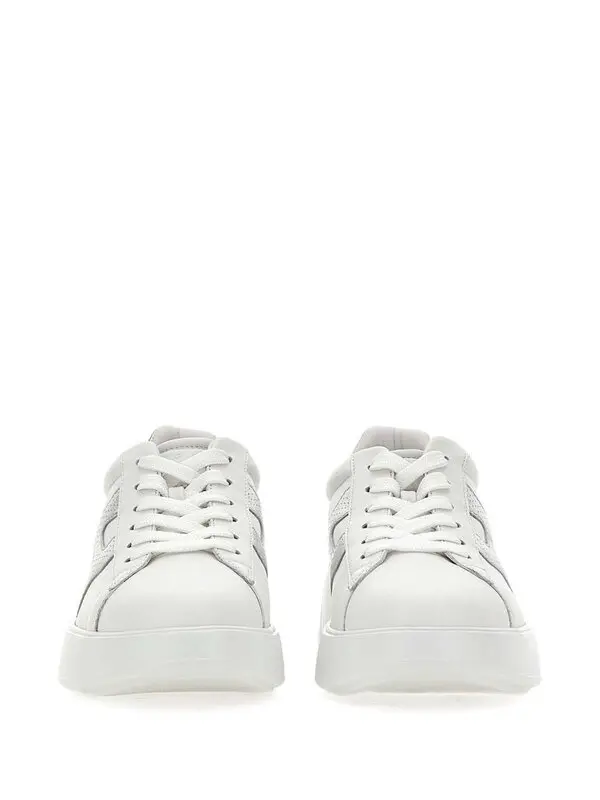 Hogan Rebel Leather Sneakers - Silver