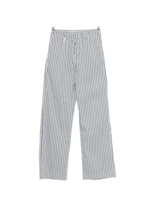 IRO PARIS Cotton Blend Striped Trousers - Sky Blue