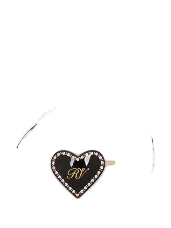 ROGER VIVIER Heart Hair Clip - Brown