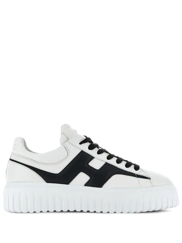 Hogan H-stripes Leather Sneakers - Black