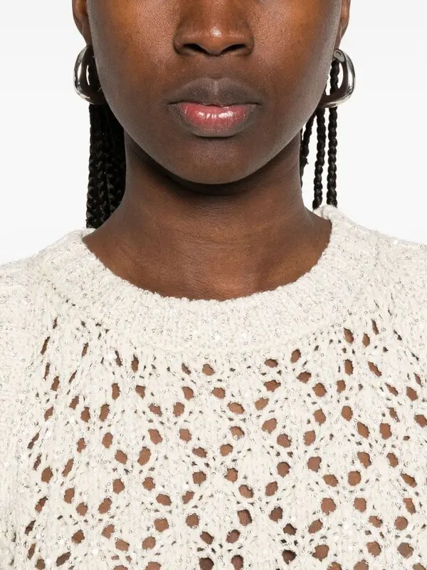 Fabiana Filippi Sleeveless Open-knit Top