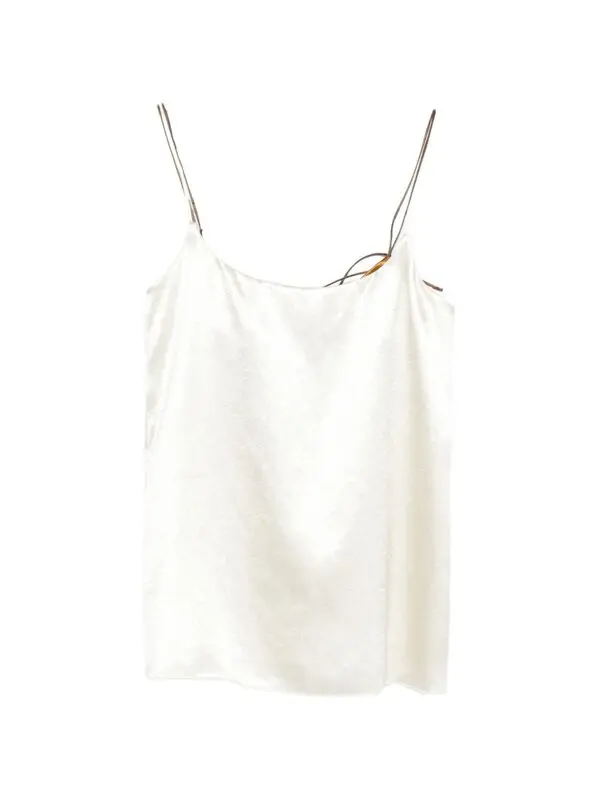 ALYSI Satin Top - White